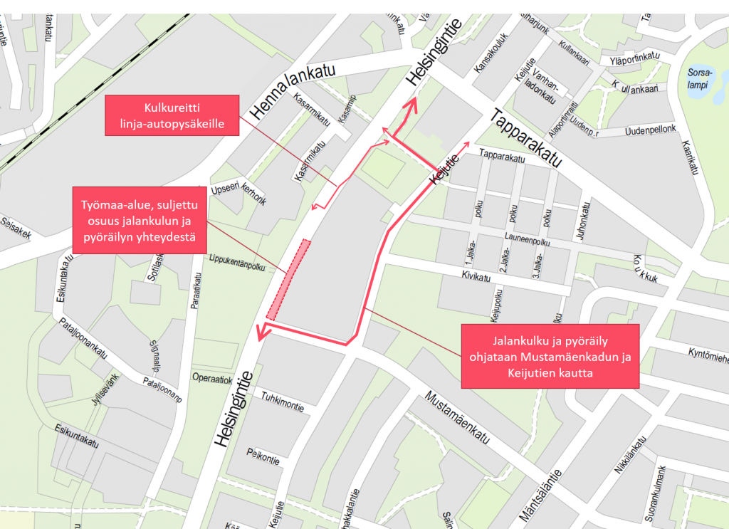 Hennalan katu-urakka etenee ja Helsingintie avataan liikenteelle - Lahti